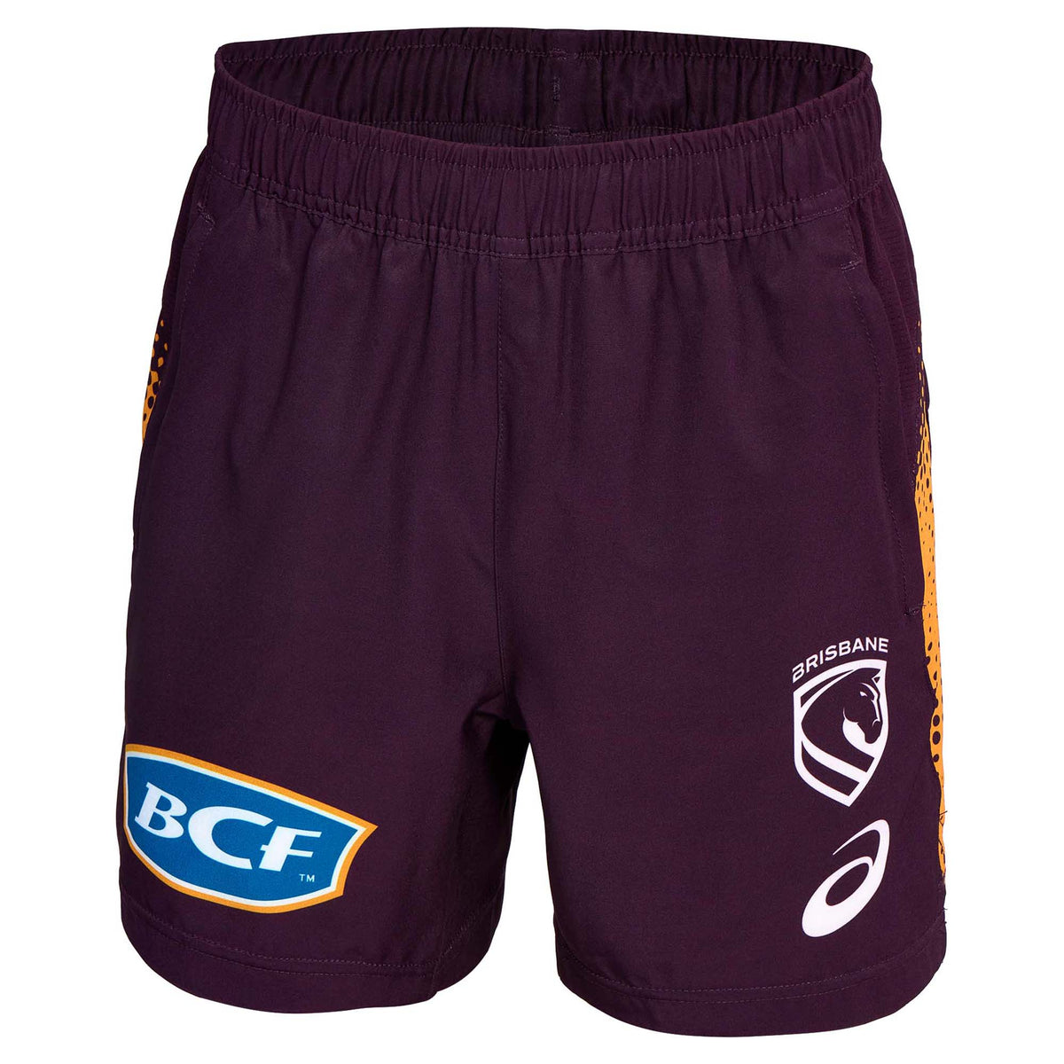 Asics Junior's NRL Brisbane Broncos 2026 Replica Training Shorts
