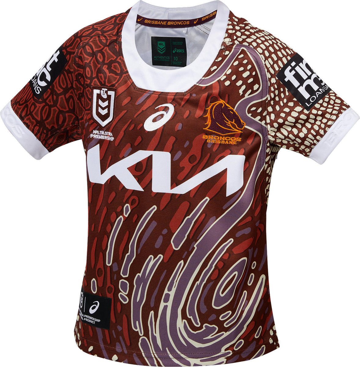 Asics Junior's NRL Brisbane Broncos 2024 Replica Indigenous Jersey