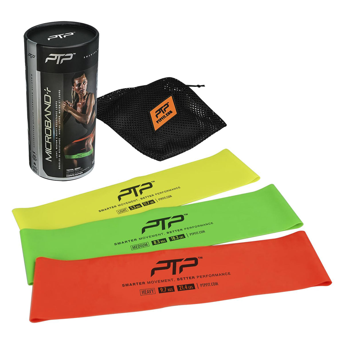 PTP Microband 3 Pack Combo Resistance Bands
