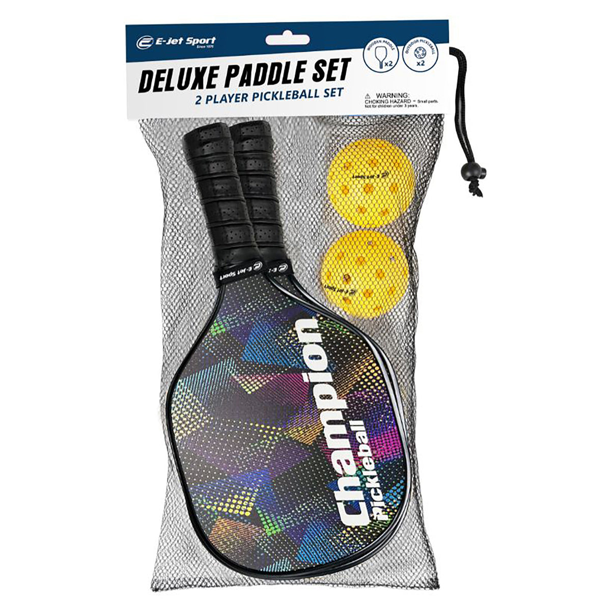 Ejet Sports Pickleball 2 Player Deluxe Wooden Set