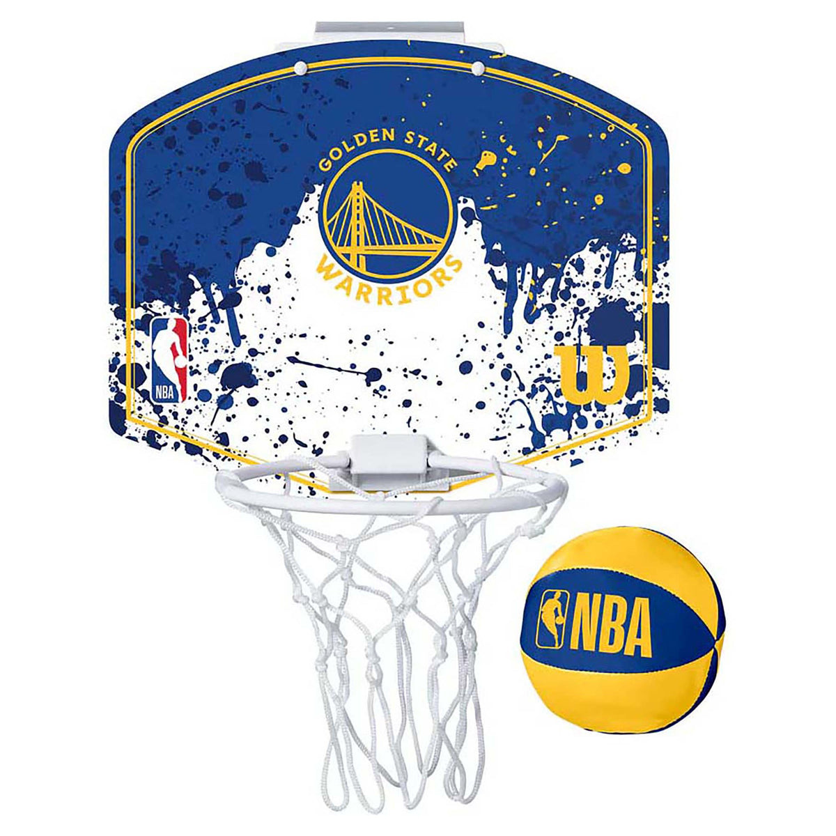 Wilson NBA Golden State Warriors Team Mini Hoop Basketball System